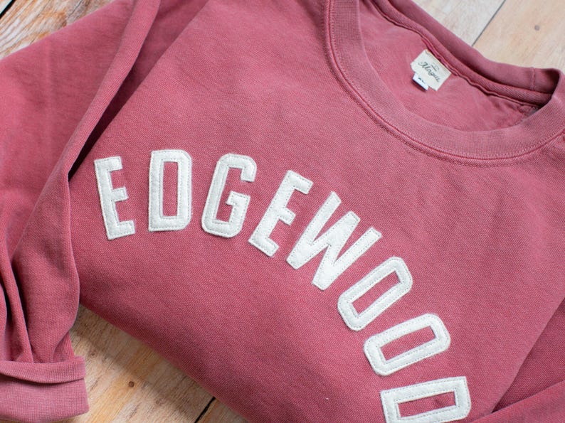 City Name Sweatshirt With Wool Felt Letters | Personalized Place or ...