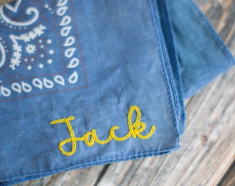 Custom Chainstitch Bandana Bridesmaid Gift Custom Bandana Western ...