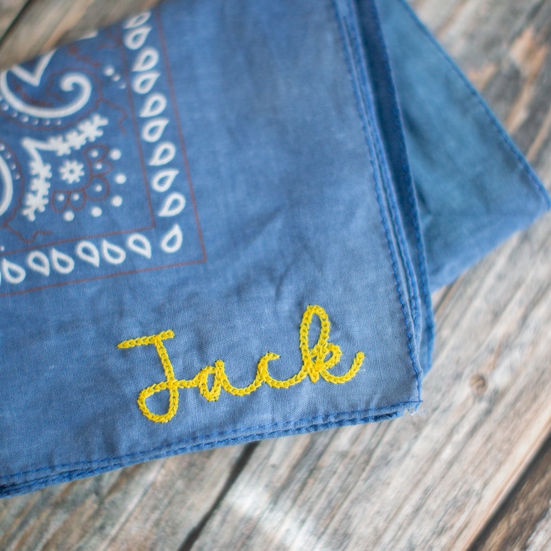 Embroidered Bandana - Etsy