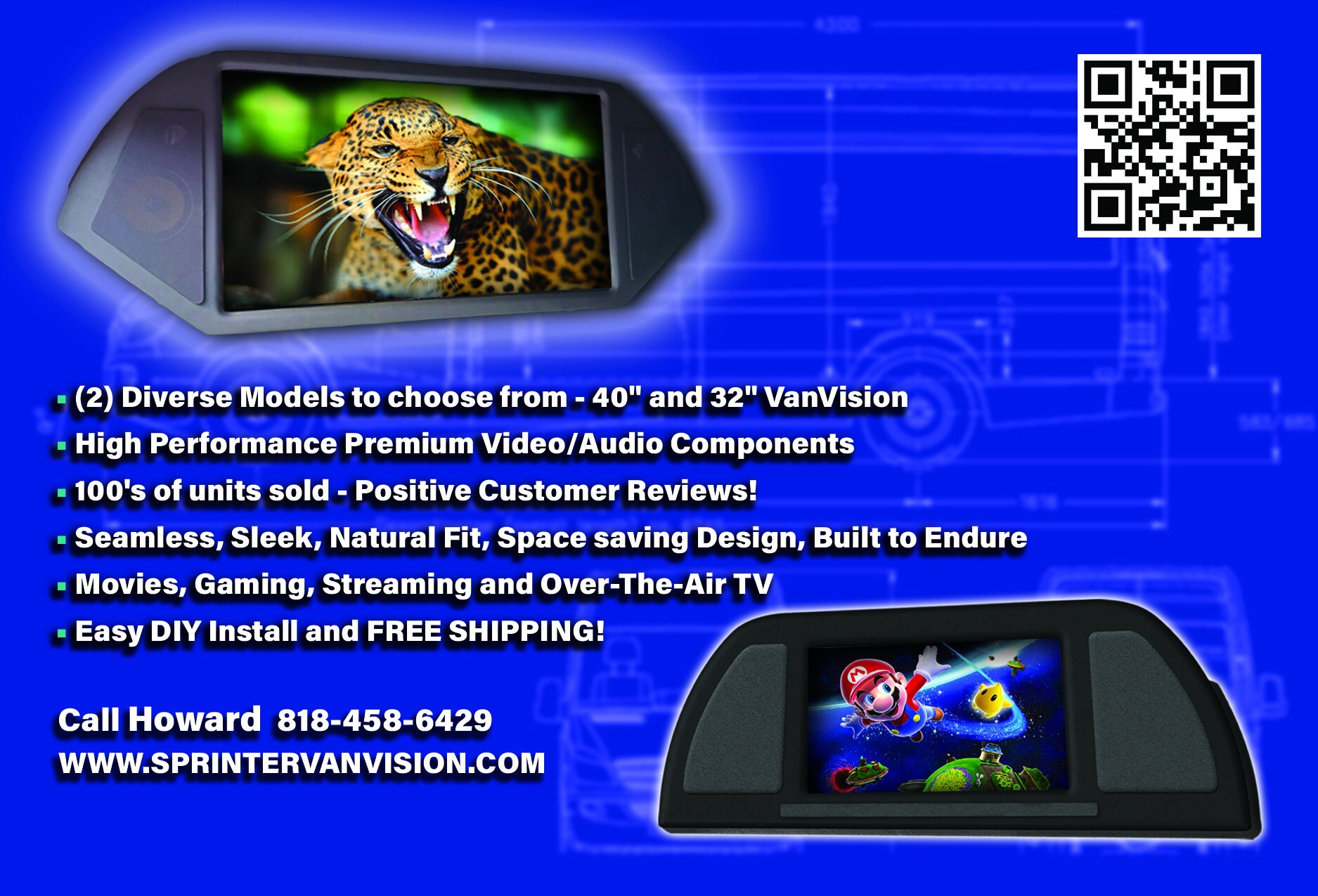 SPRINTER VANVISION 40" TV Media Console Bracket/mount - Etsy