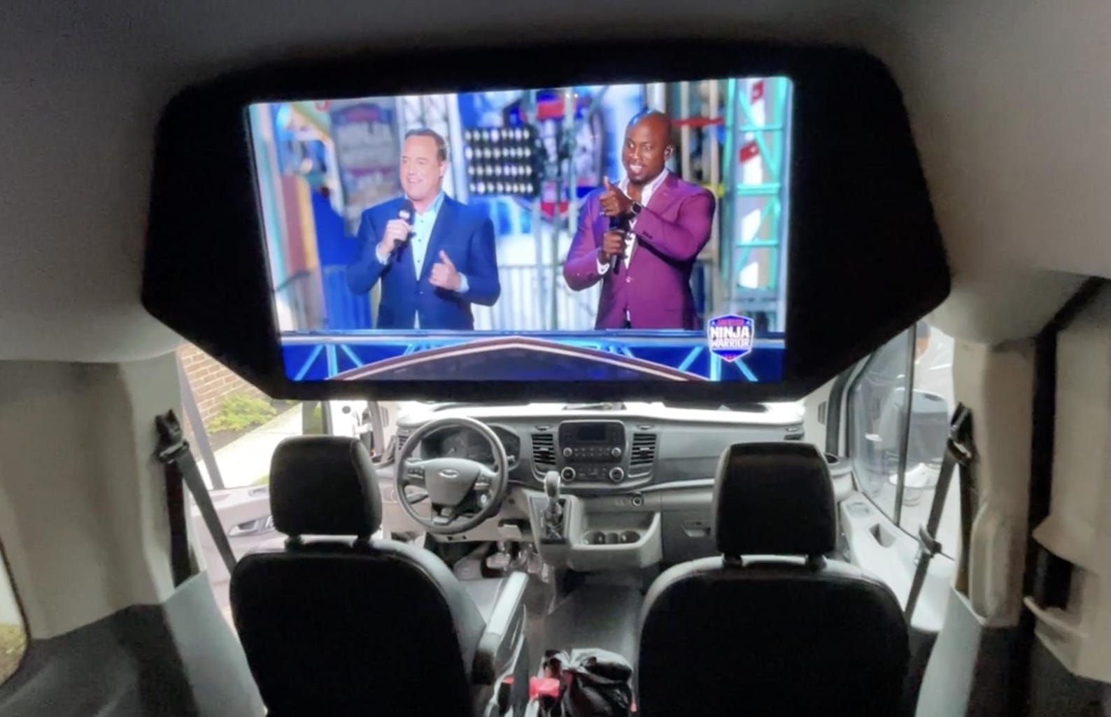 Ford Transit High Roof 40" TV Vanvision Entertainment Media Console - Etsy