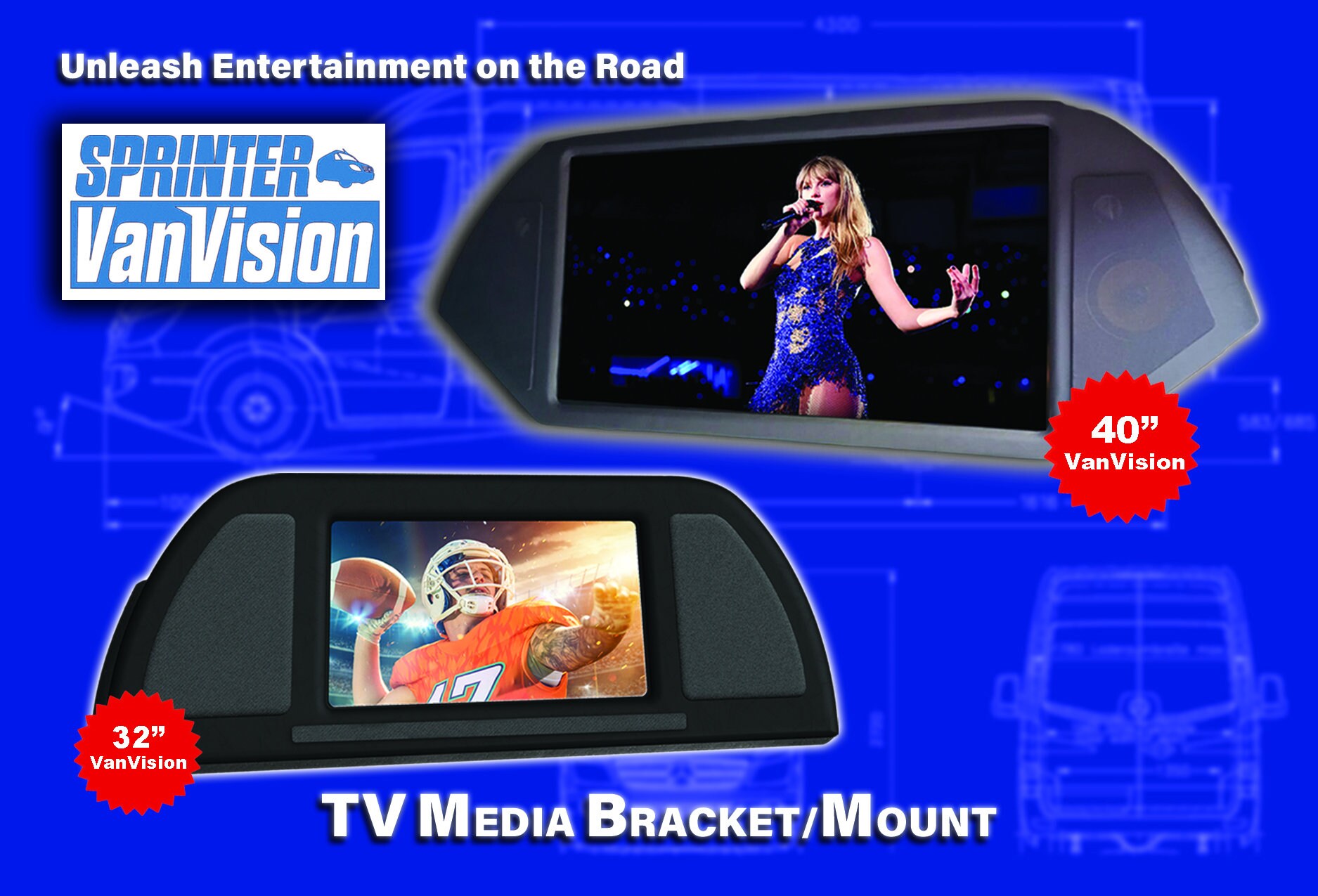 SPRINTER VANVISION 40" TV Media Console Bracket/mount - Etsy