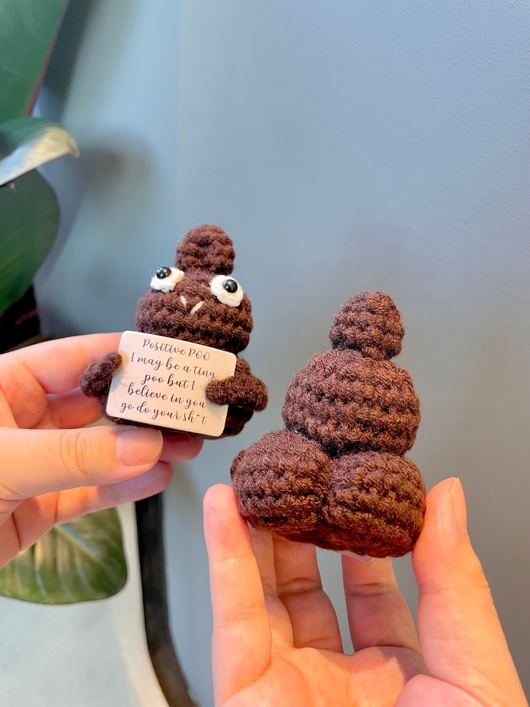 Big Butt/booty Positive Poo, Emotional Support Mini Caring Handmade Crochet Positive Poo,fathers ...