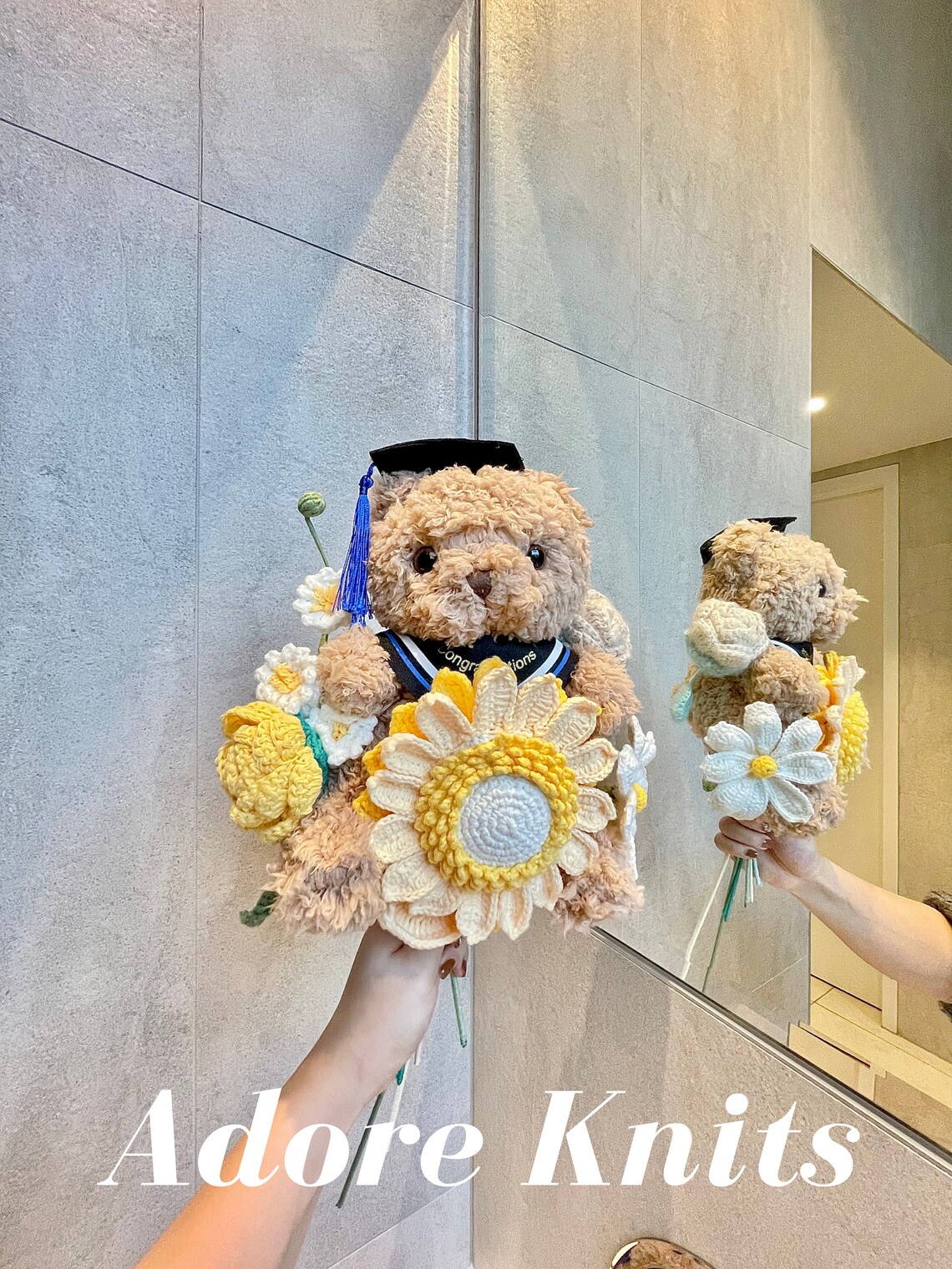 Crochet Graduation Teddy Bear Bouquet,handmade Bouquet,graduation ...
