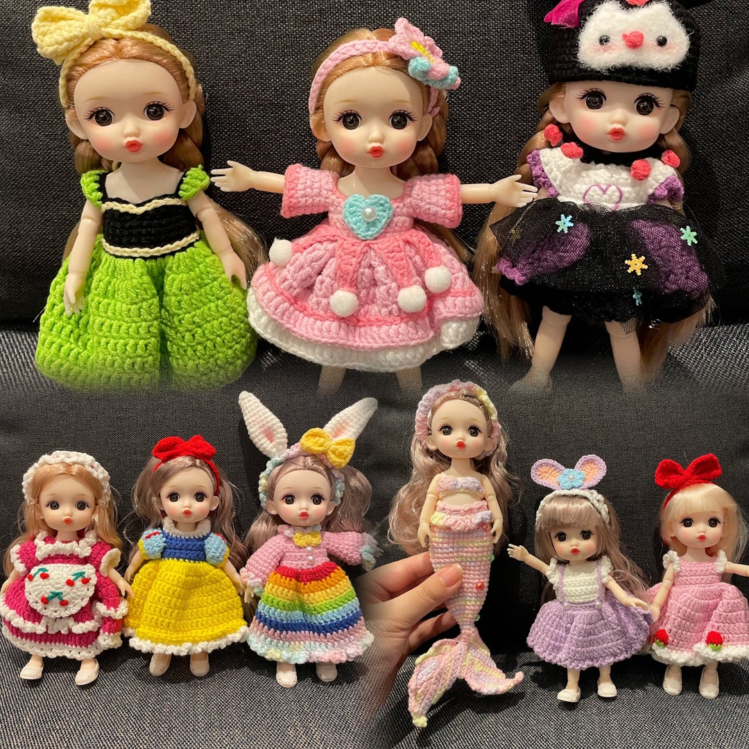 Handmade Fashion Multi Style Crochet Miniature Doll Clothing/outfit ...