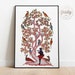 Contemporary Gond Tribal Folk Art of God Krishna Under A Tree Wall ...