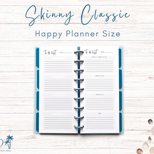 Skinny Happy Planner Inserts: Minimalist To-do List (digital Download ...