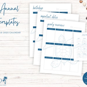 Sea Turtle Printable Planner Bundle: Daily, Weekly, Monthly (digital ...