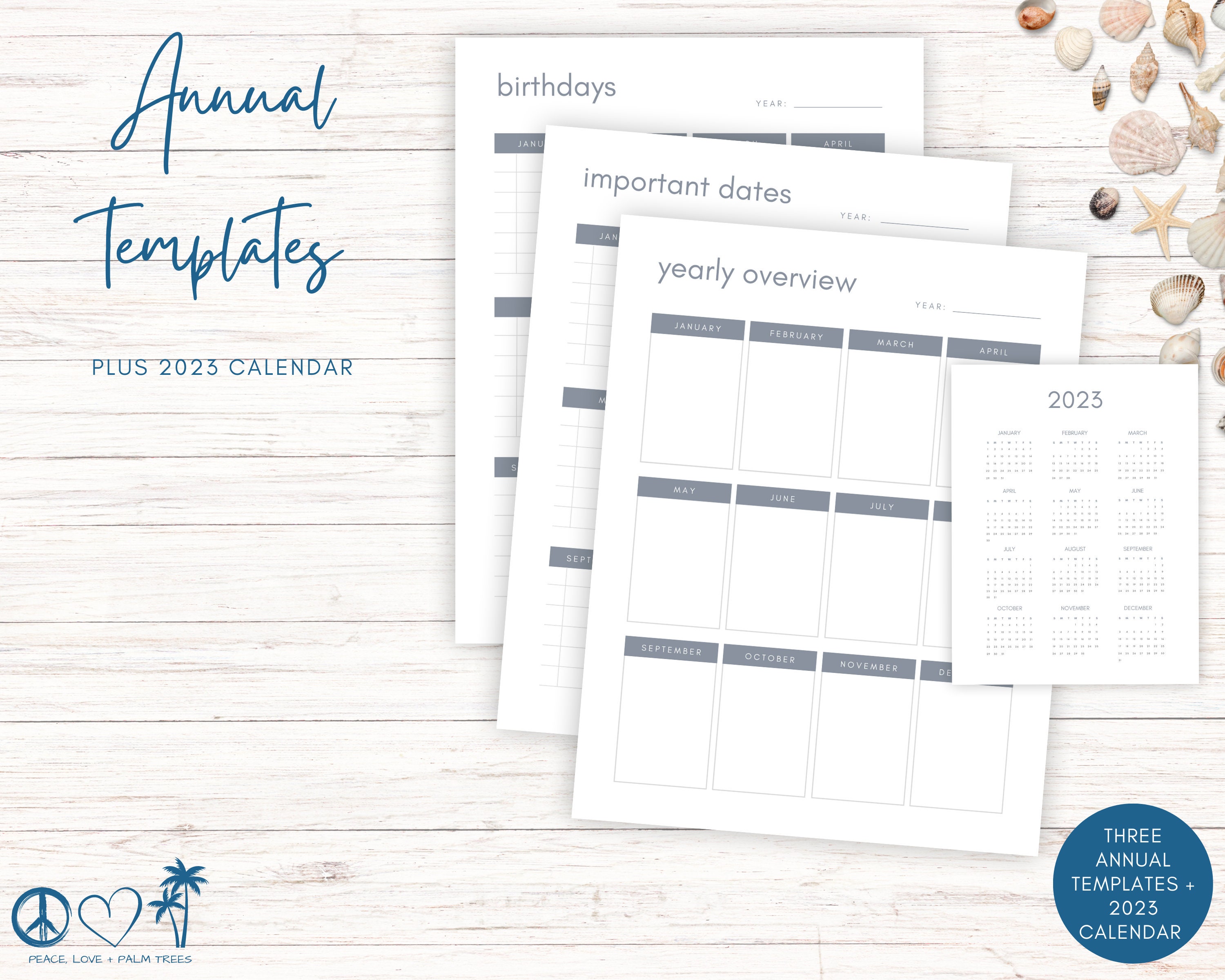 Minimalist Printable Planner Bundle: Daily, Weekly, Monthly (PDF) - Etsy