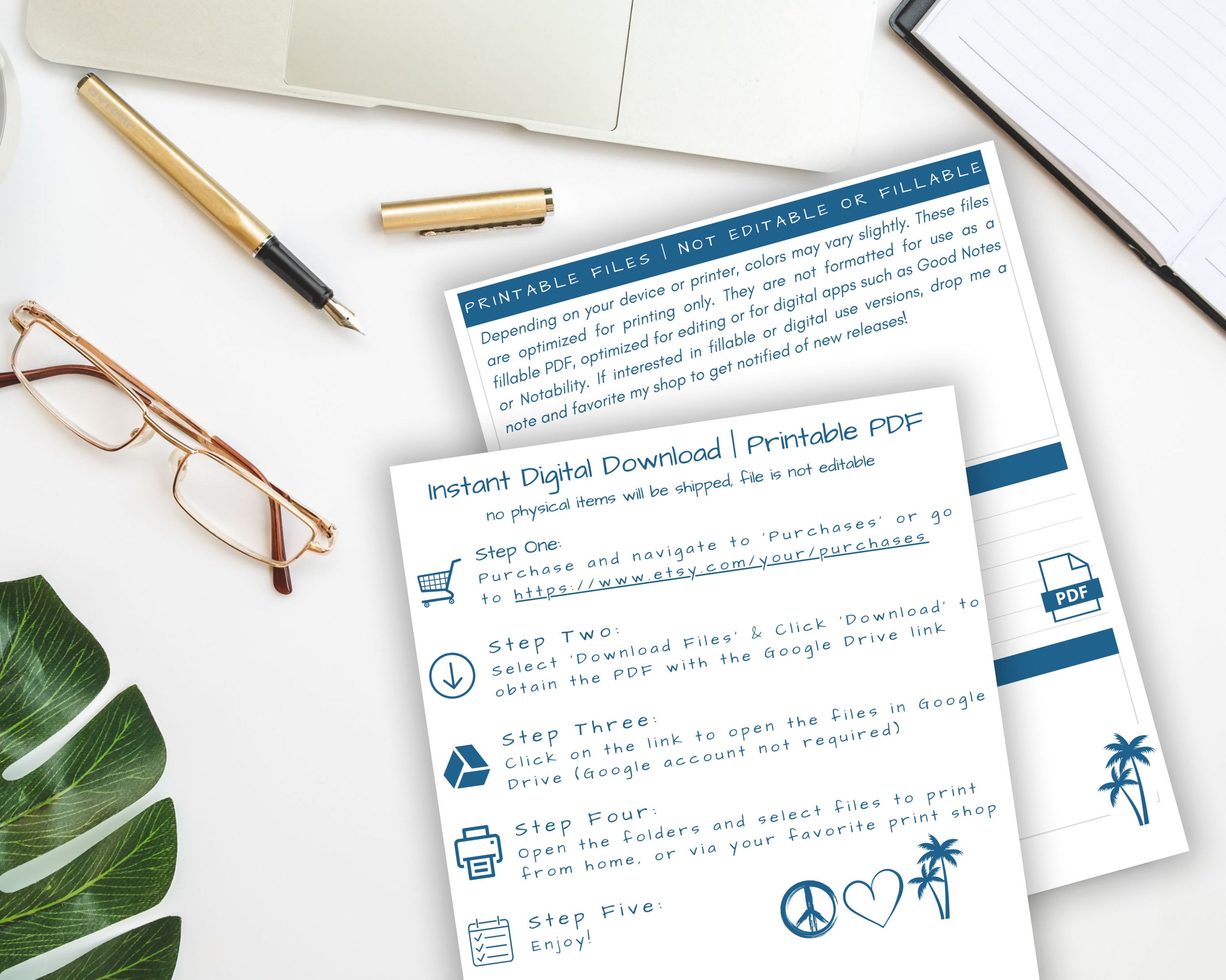 Sea Turtle Printable Planner Bundle: Tropical Island Theme (PDF) - Etsy