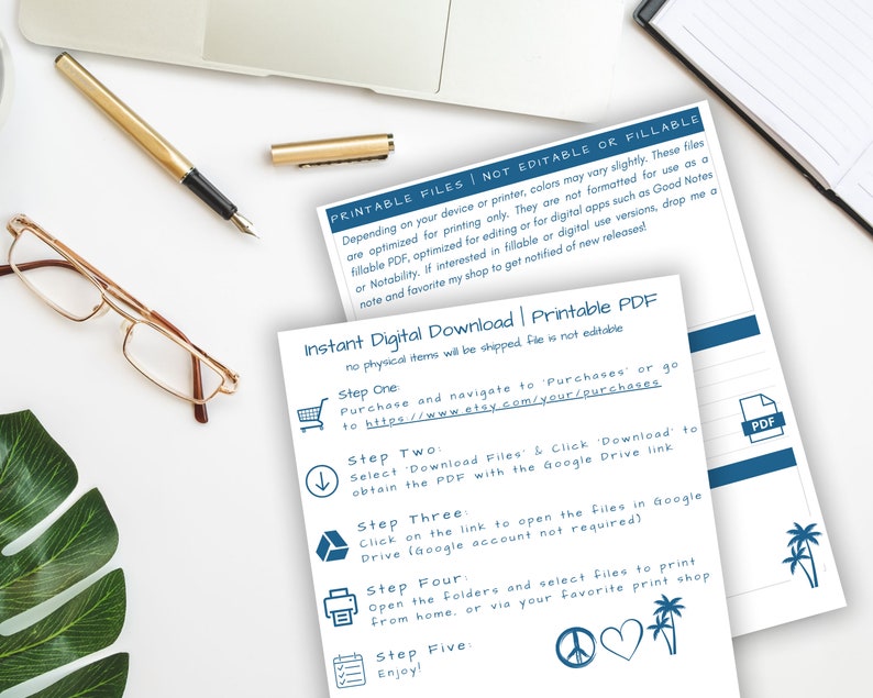 Sea Turtle Printable Planner Bundle, Daily Weekly Monthly Pages ...