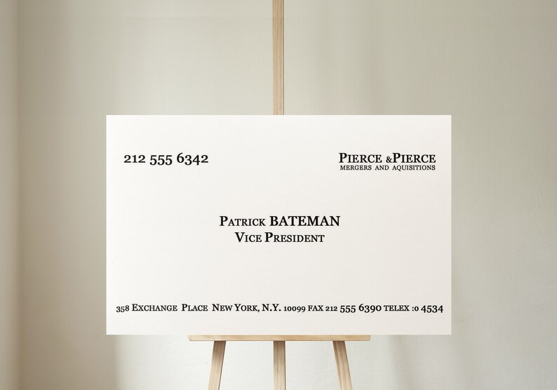 American Psycho Movie Poster - Home Art - Wall Art - Patrick Bateman ...