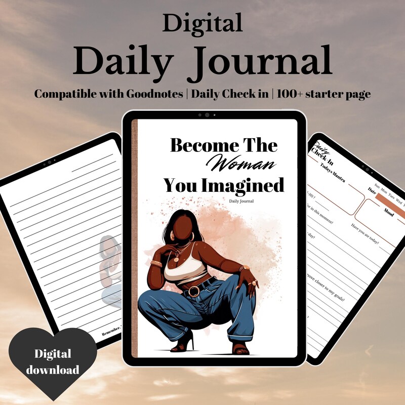 Black Woman Journal - Etsy