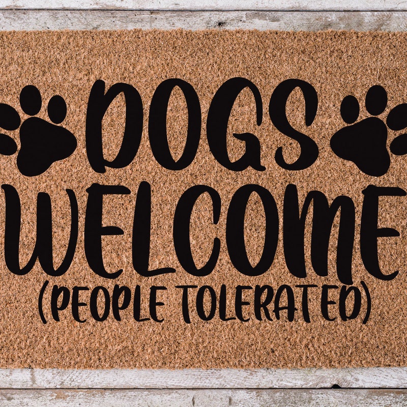 Welcome Mat Dog - Etsy