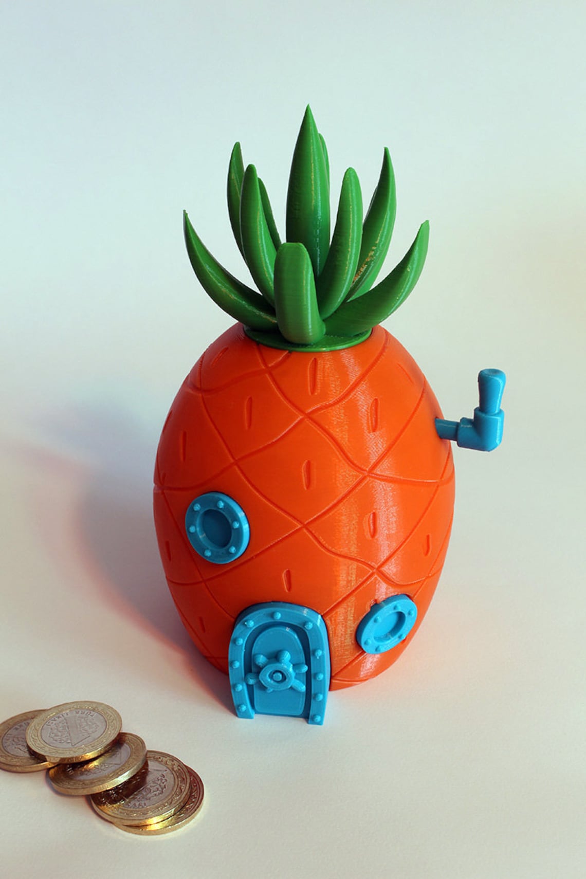 Fondo de bikini de Bob Esponja / Casa de piña, alcancía, dispensador de ...
