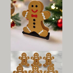 Gingerbread Man Napkin Holder & Napkin Rings – Festive Holiday Table ...