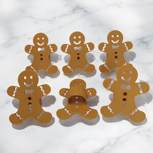Gingerbread Man Napkin Holder & Napkin Rings – Festive Holiday Table ...