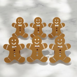 Gingerbread Man Napkin Holder & Napkin Rings – Festive Holiday Table ...
