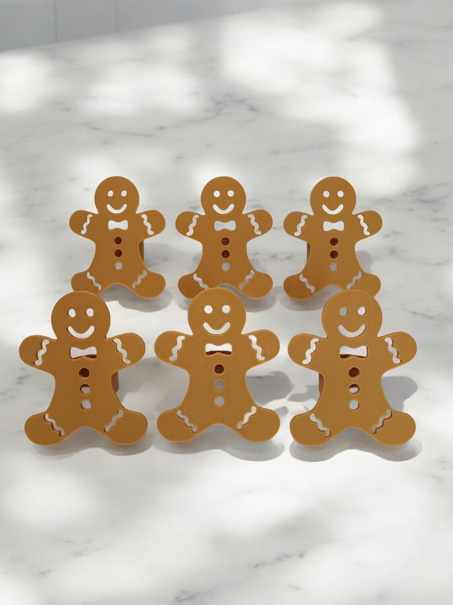 Gingerbread Man Napkin Holder & Napkin Rings – Festive Holiday Table ...