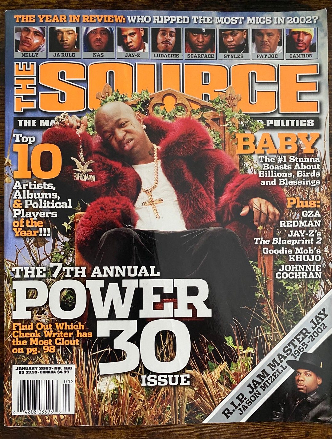 Vintage Hip Hop Magazine the Source Magazine Power 30 Birdman Cover Hip ...