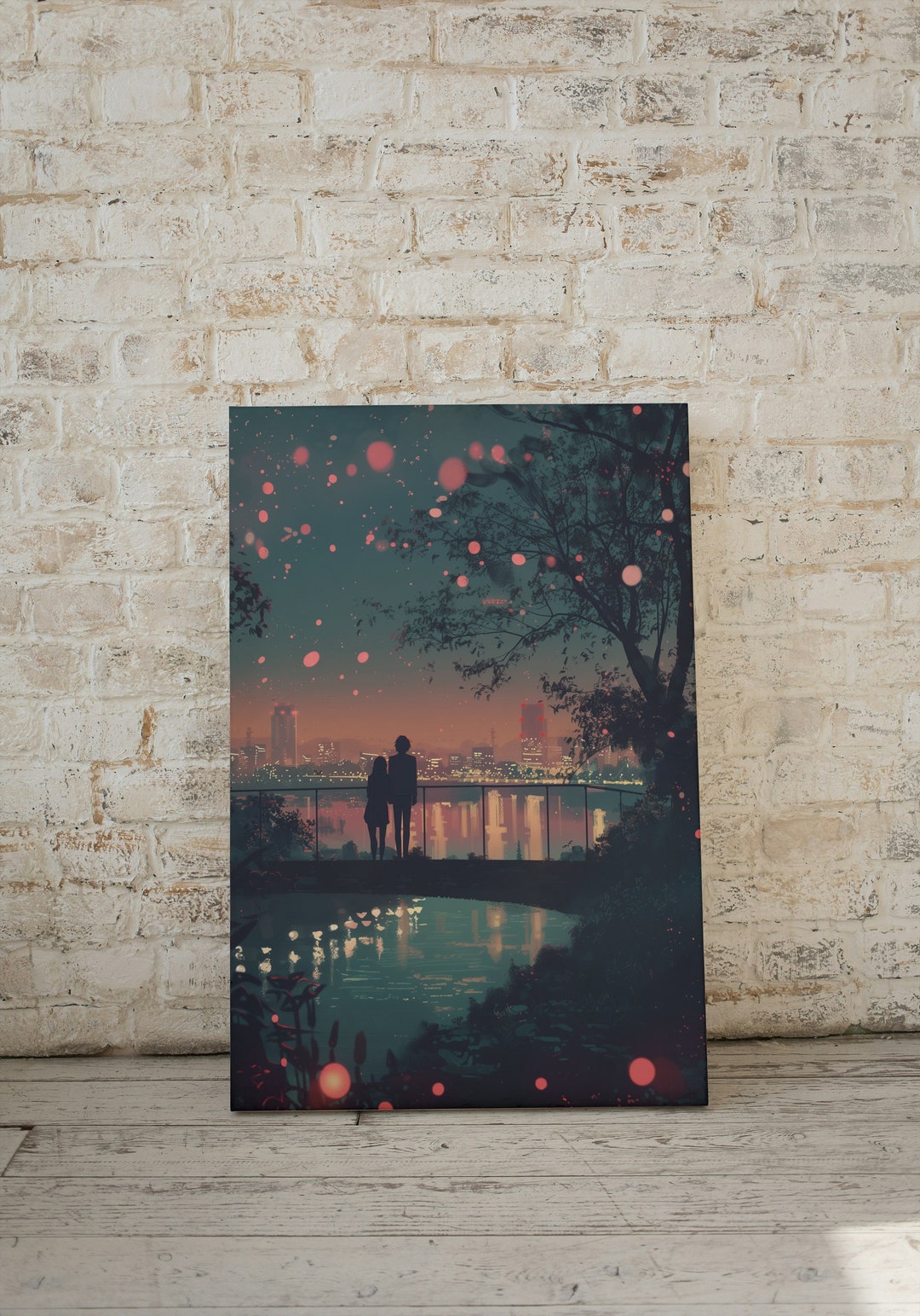 Lofi Anime Canvas Print | Vibrant Aesthetic Room Decor for Urban Style ...
