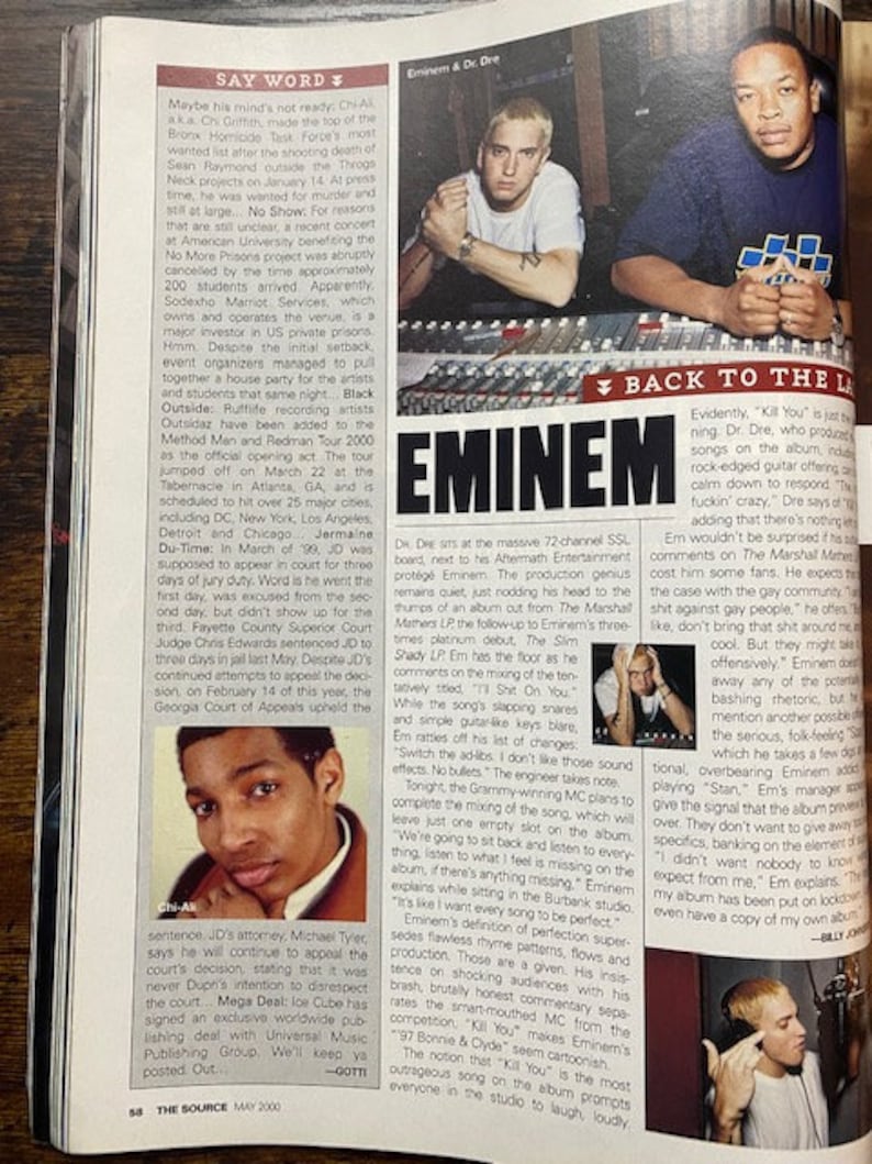 Vintage Hip Hop the Source Magazine May-2000 128 Big Pun RIP Cover ...