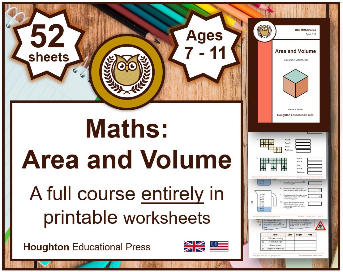 Maths: Area and Volume Printable Sheets Ages 7-11 Full - Etsy