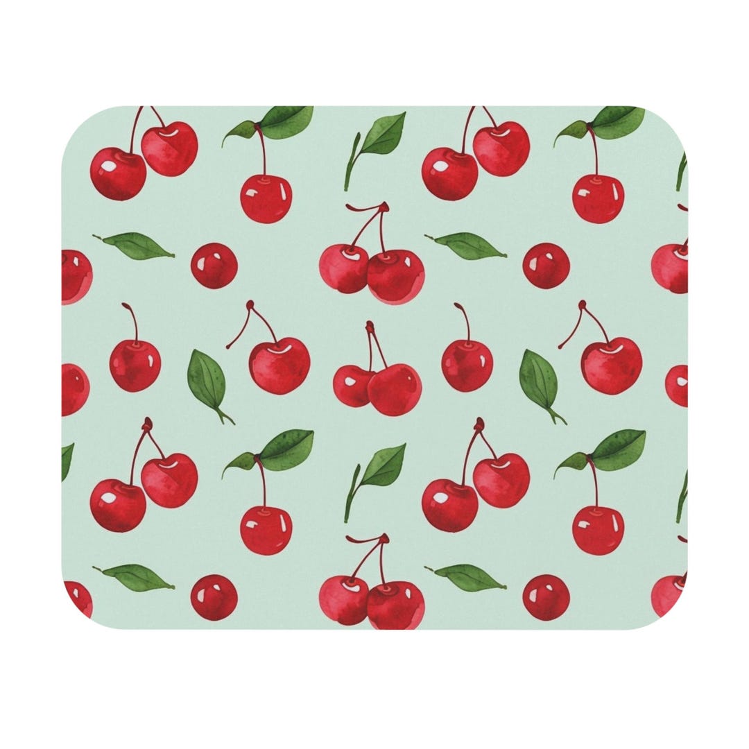 Cherry Blossom Mouse Pad, Cute Office Decor, Cherry Print Desk Mat ...