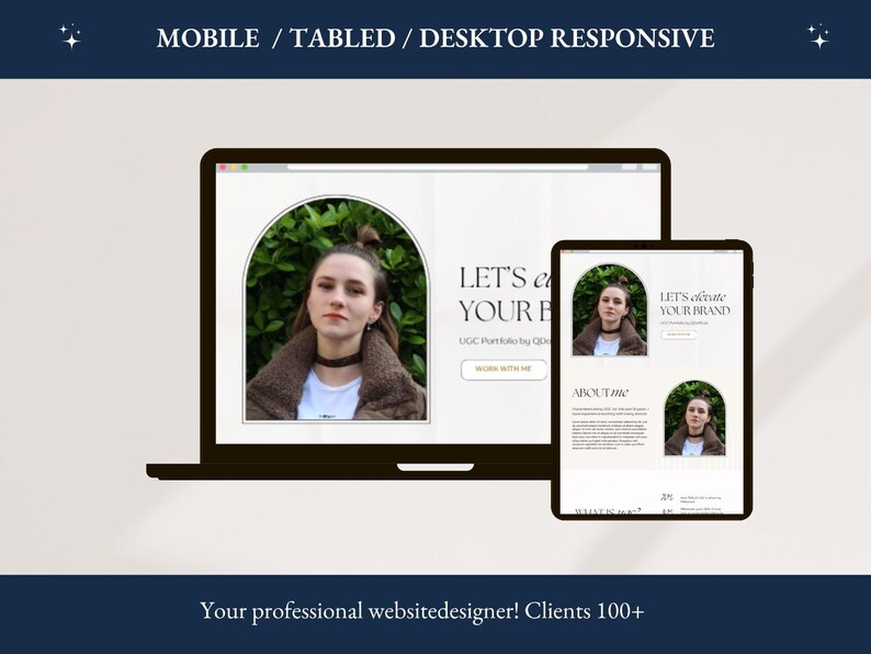 Canva UGC Portfolio Website Template – Personaliseerbare Media Kit ...