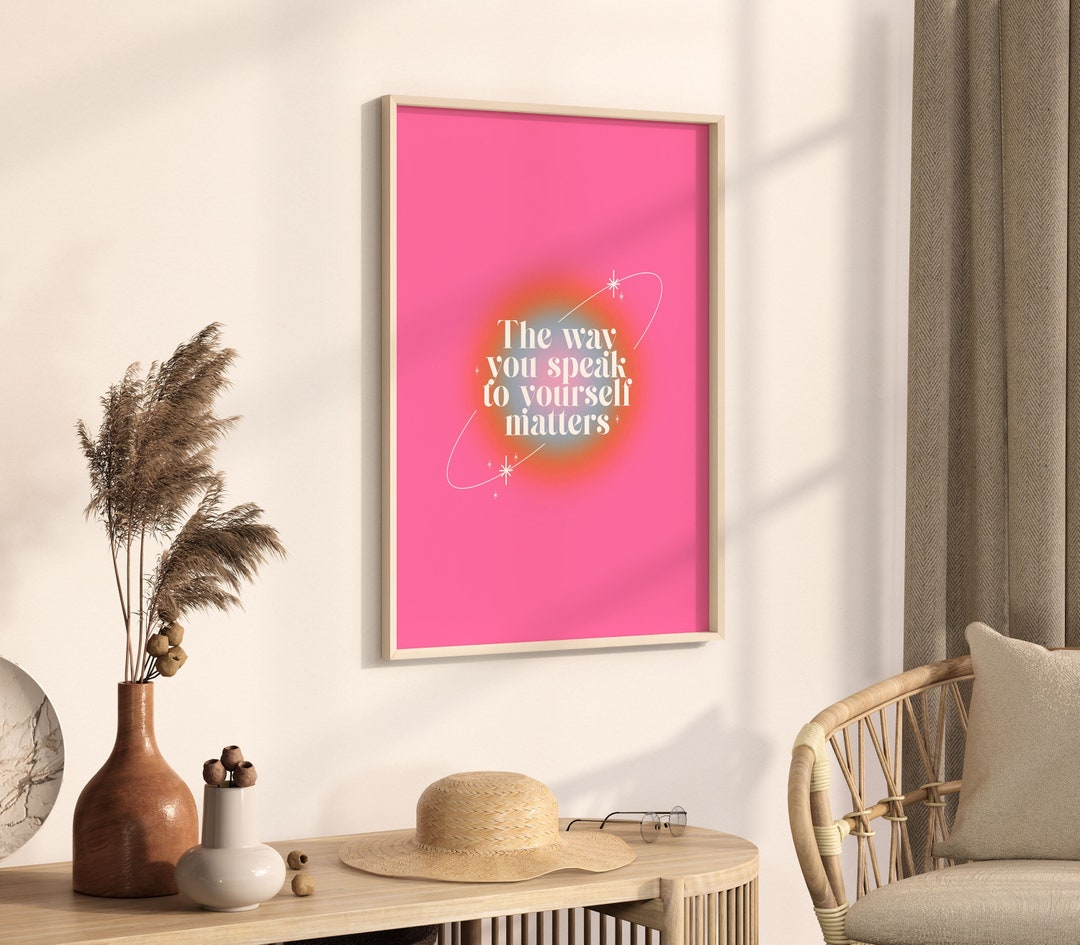 5 Colors Self-love Aura Poster | Gradient Poster | Positive Affirmation ...