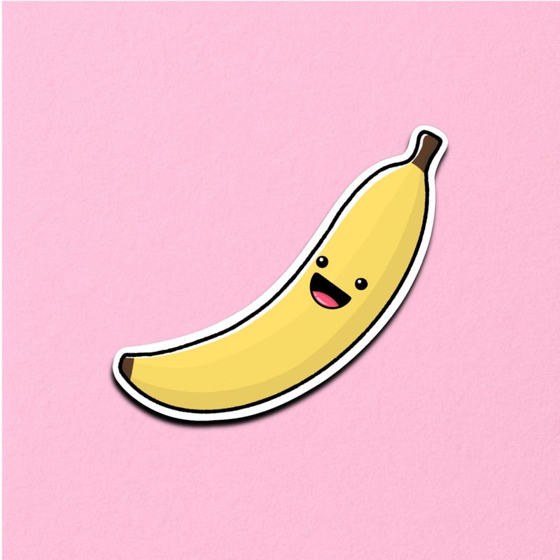 Banana Sticker - Etsy