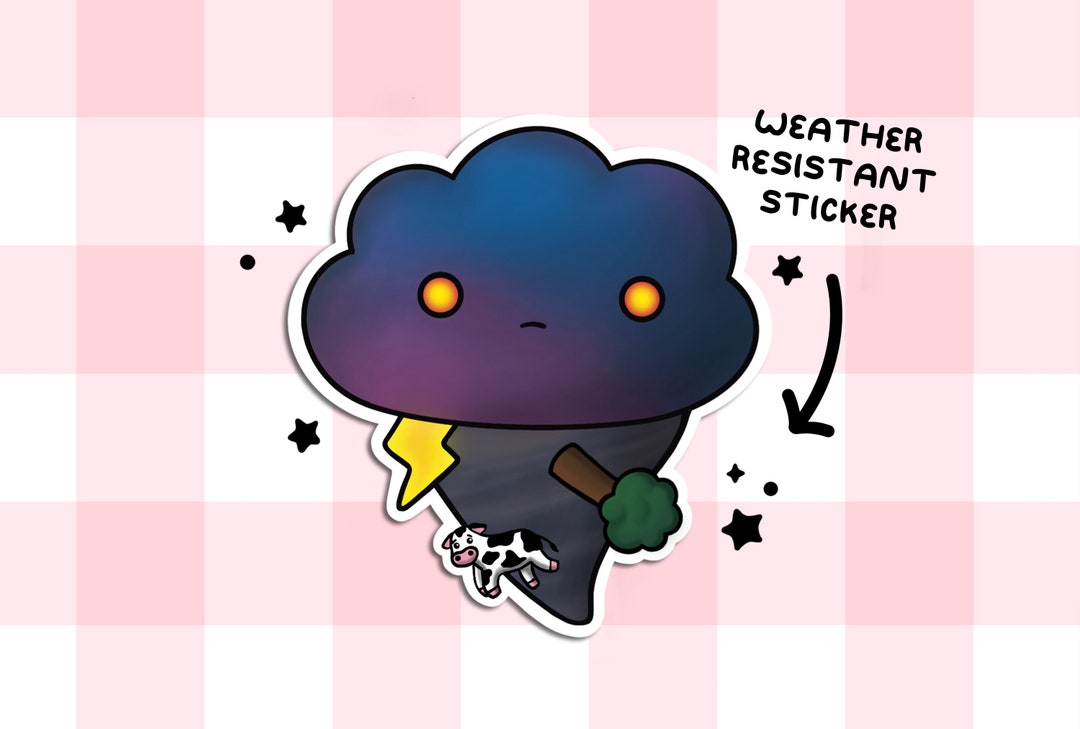 Storm Tornado Sticker | Kawaii Sticker - Cute Art Sticker - Cute ...