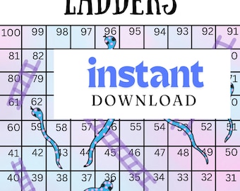 Festive Printable Snakes and Ladders Math Game for Kids - Etsy
