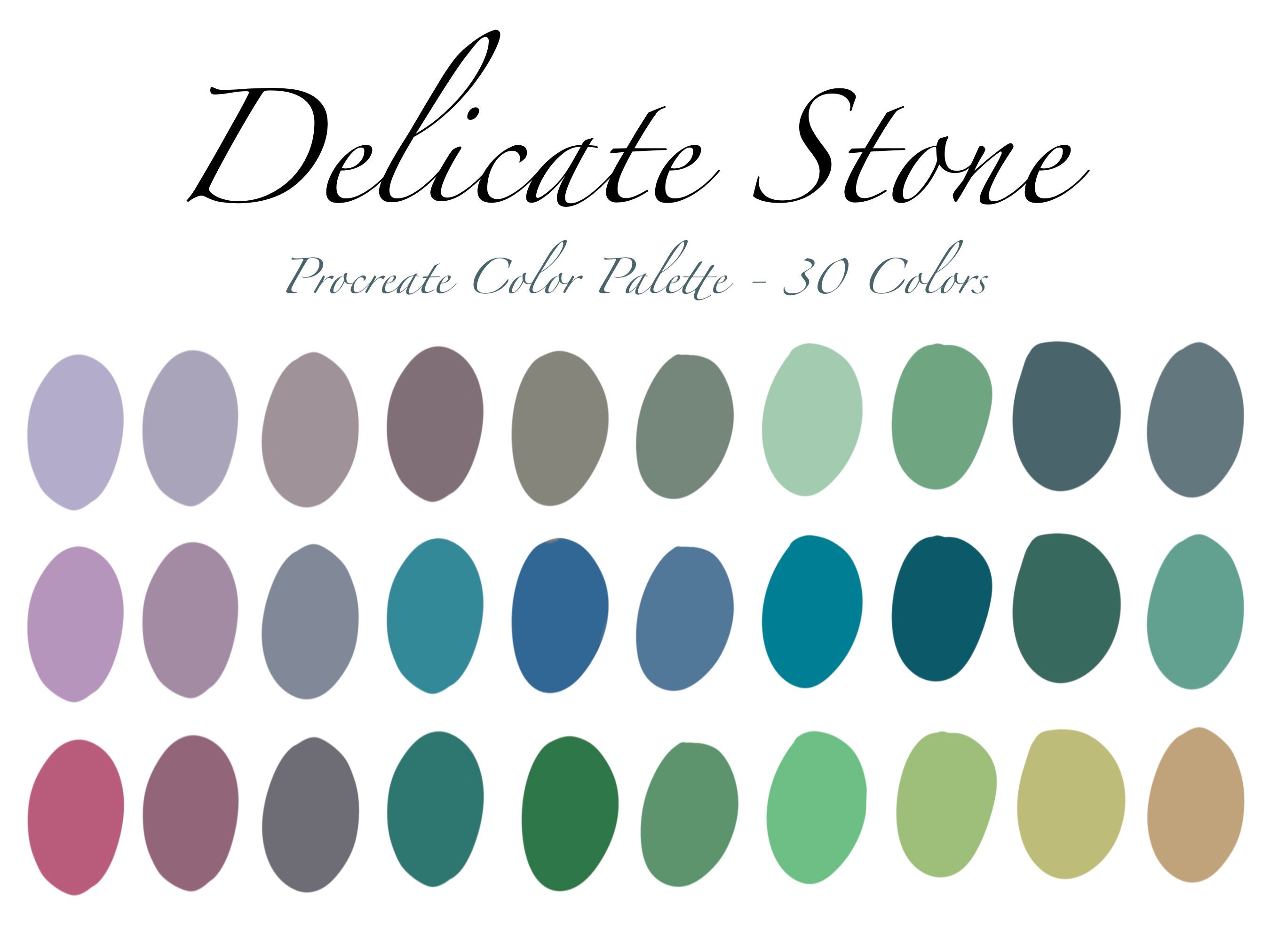 Delicate Stone Digital Procreate Palette 30 Colors - Etsy