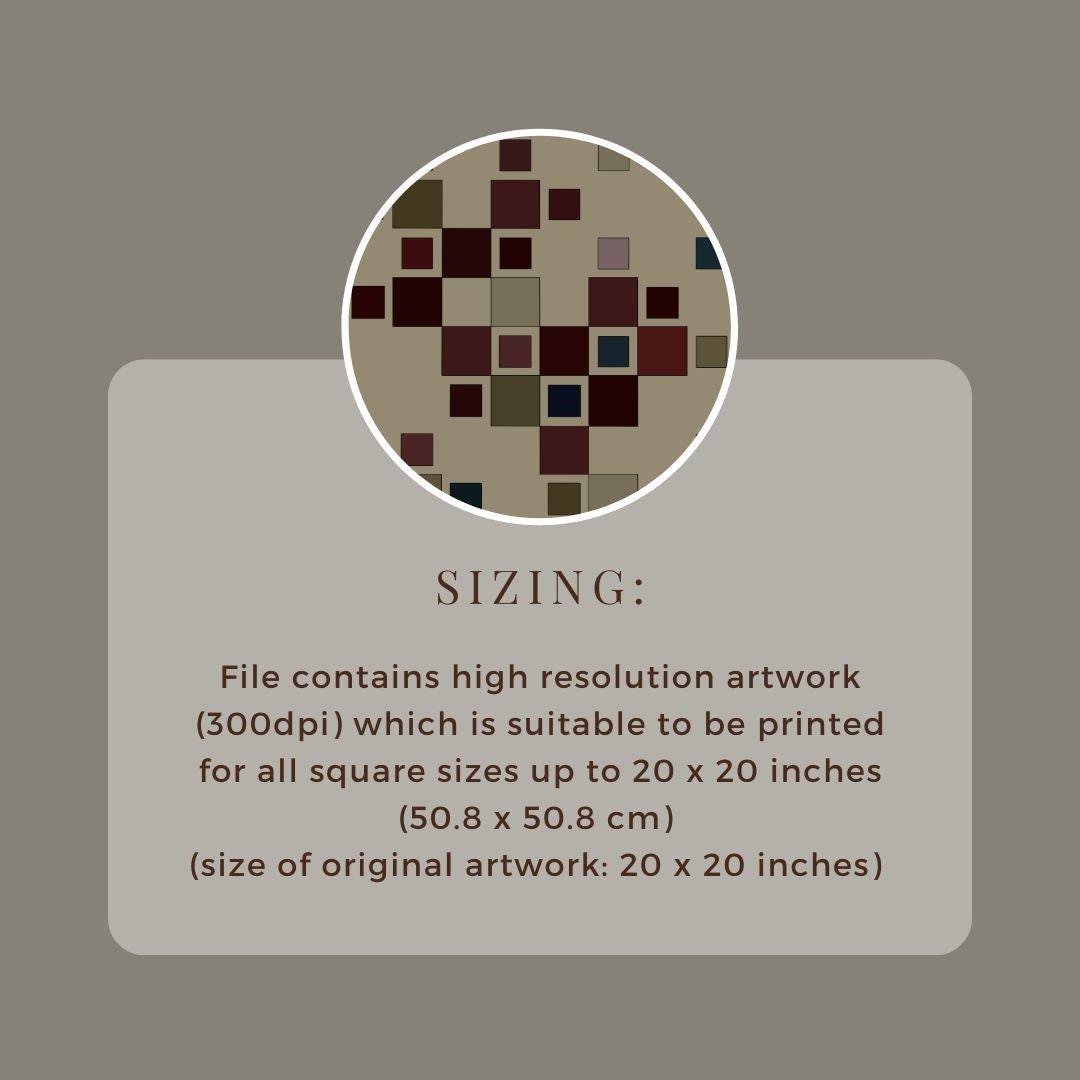 Squares Digital Art Print Printable Art Work Neutral Modern Wall Decor ...