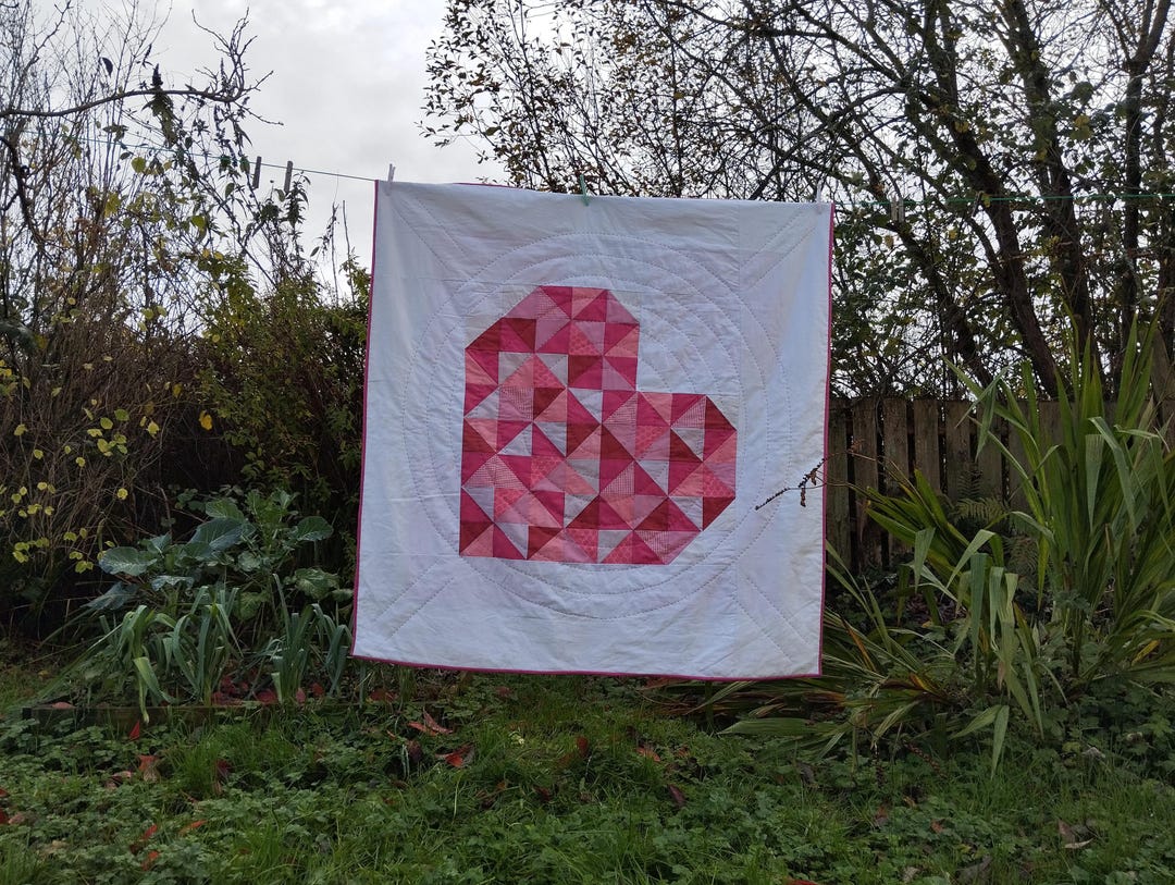 Patchwork Love Heart Quilt - Etsy