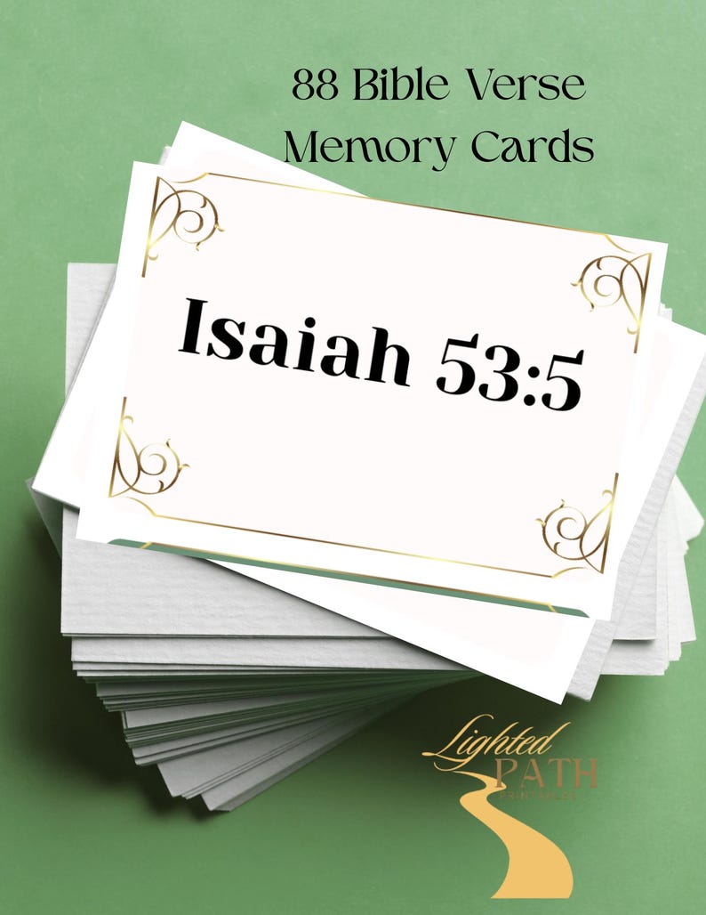 Bible Verse Memory Cards Printable | Christian Scripture Cards, Faith ...