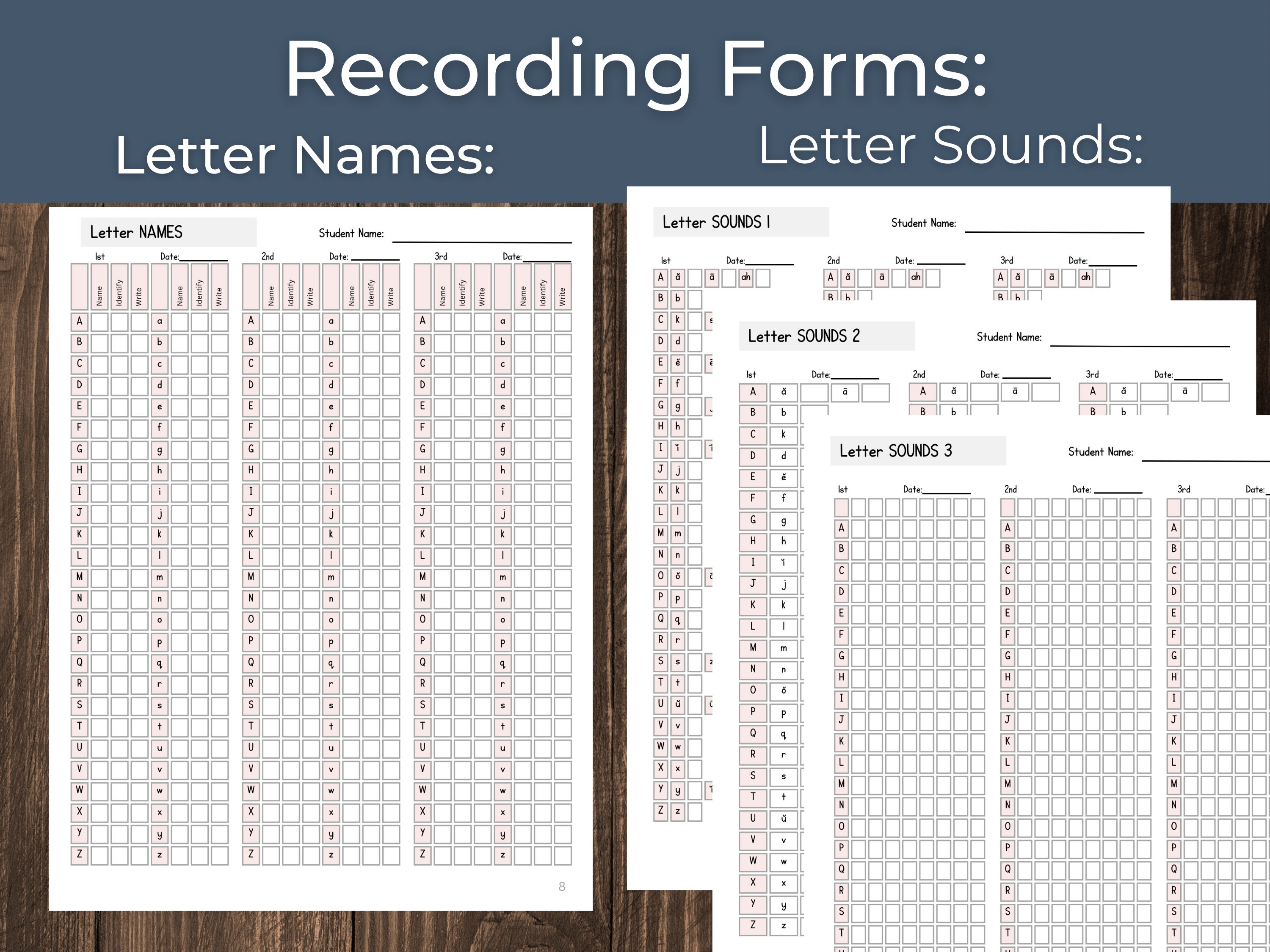 Alphabet Letters Assessment, Letter Naming, Letter Identification ...