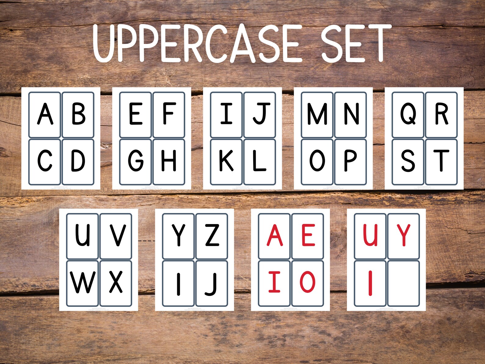 Printable Alphabet Flashcards, Alphabet Bundle, Preschool Alphabet ...