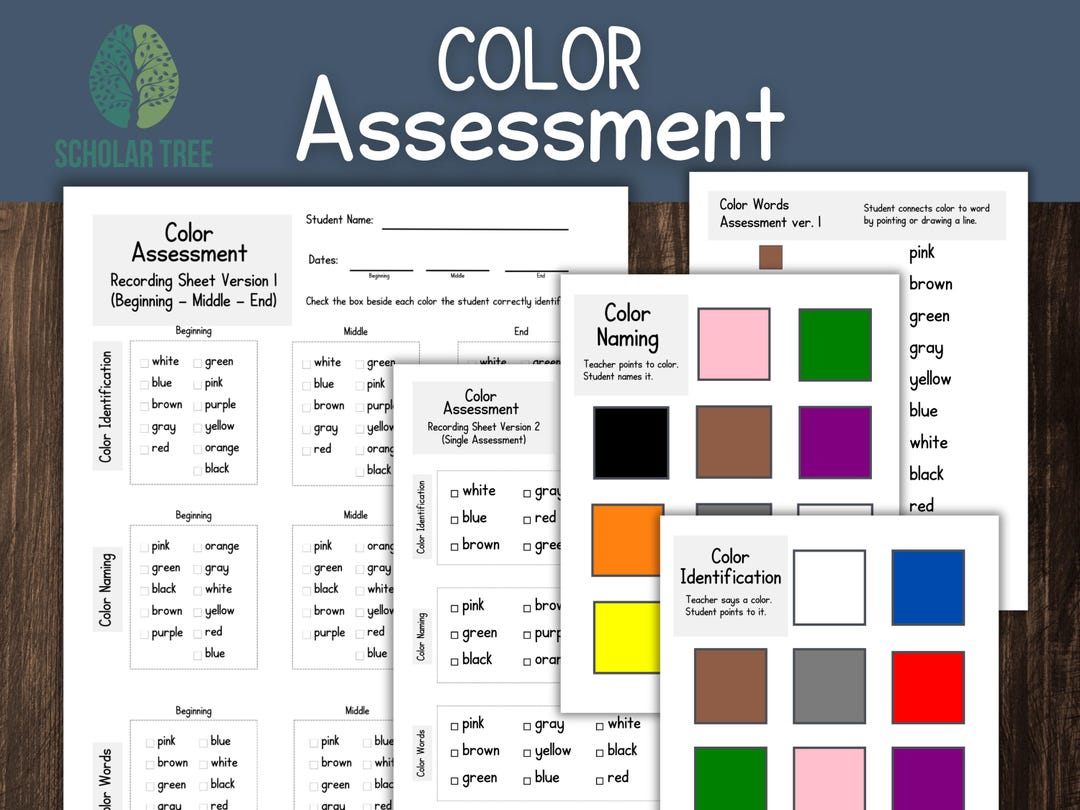 Preschool & Kindergarten Colors Assessment | Review of Colors With ...