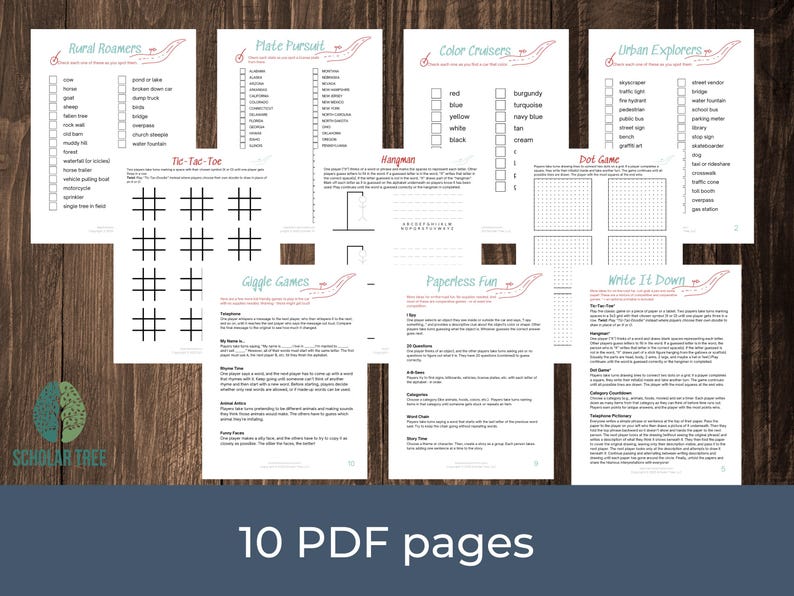 Printable Road Trip Games: 20 Car Activities for Kids (PDF Download) - Etsy