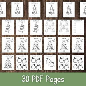 Christmas Ornament Math Worksheets | Counting & Number Writing Practice ...
