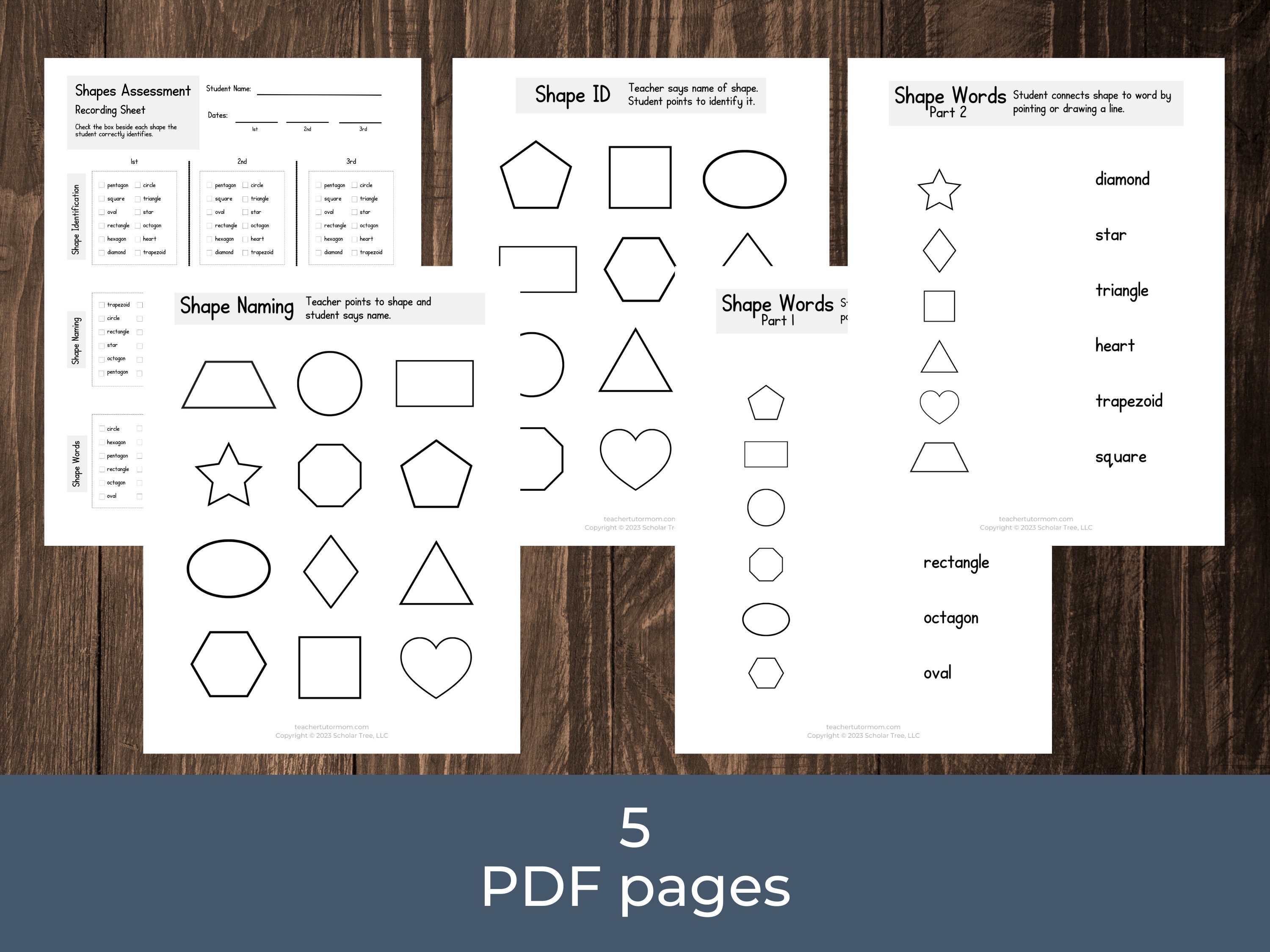 Shapes Assessment for Prek or K | Math Review of Shape Identification ...