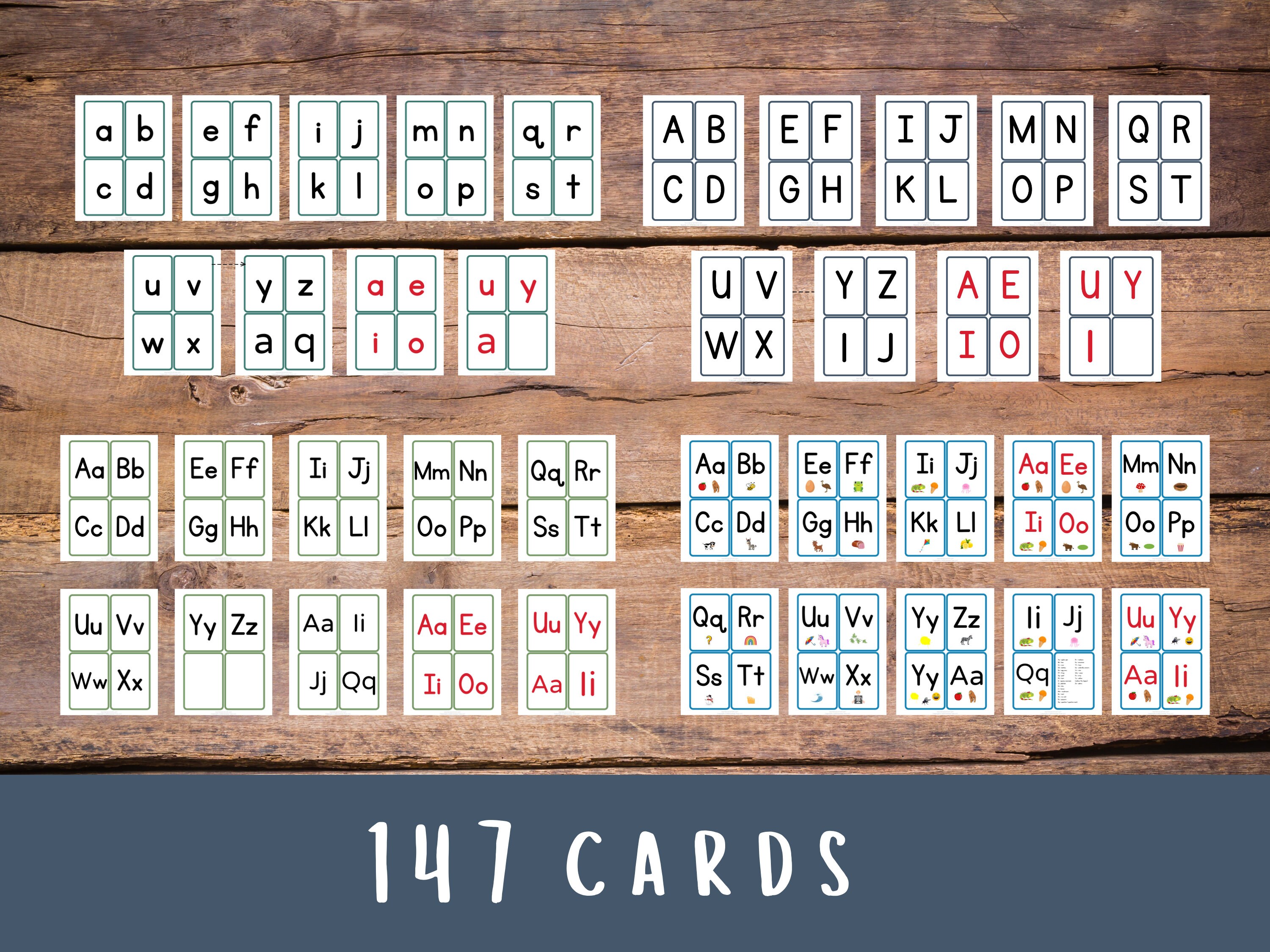 Printable Alphabet Flashcards, Alphabet Bundle, Preschool Alphabet ...