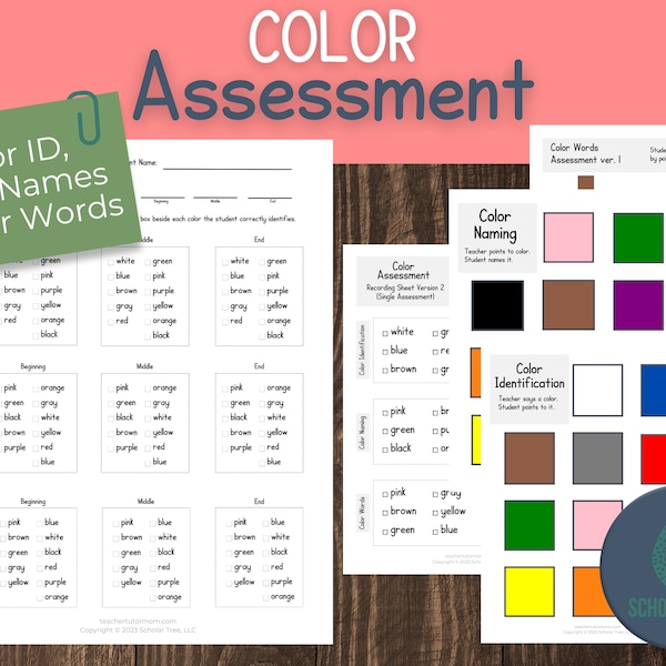 Preschool Assessment - Etsy