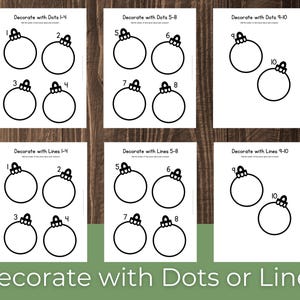 Christmas Ornament Math Worksheets | Counting & Number Writing Practice ...