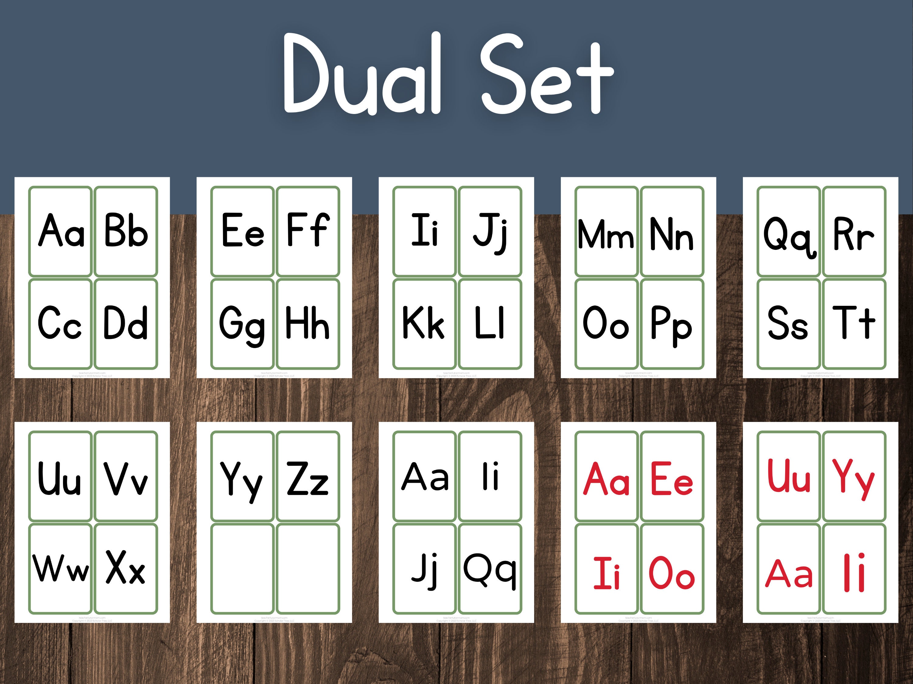 Printable Alphabet Flashcards, Alphabet Bundle, Preschool Flashcards ...