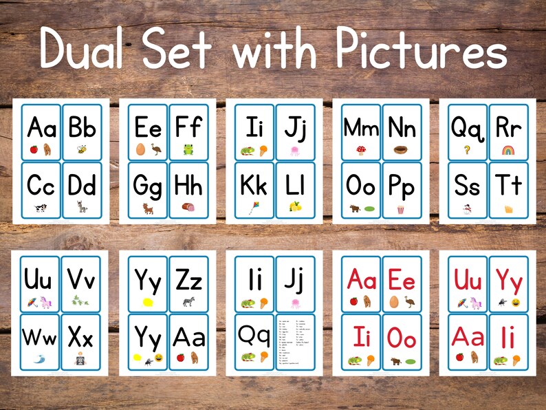 Printable Alphabet Flashcards, Alphabet Bundle, Preschool Alphabet ...
