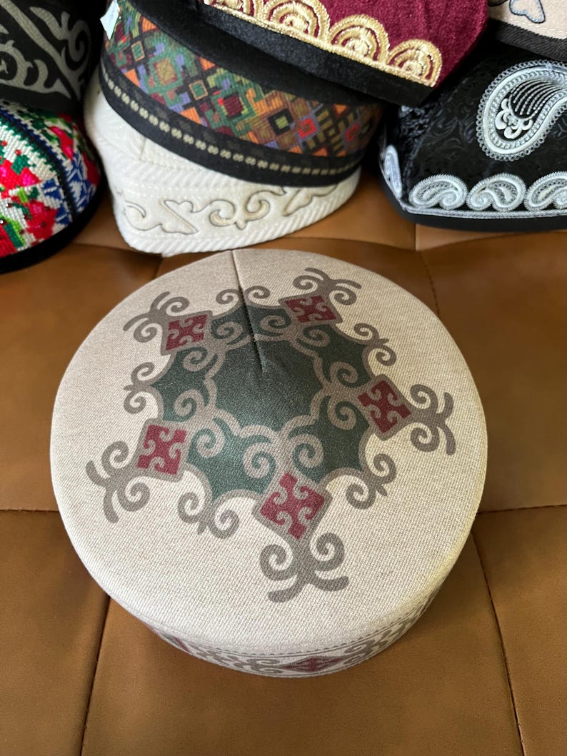 Kazakh Kipchak Doppi Doppa Tubeteika Rare Central Asian Turkic Felt Hat ...