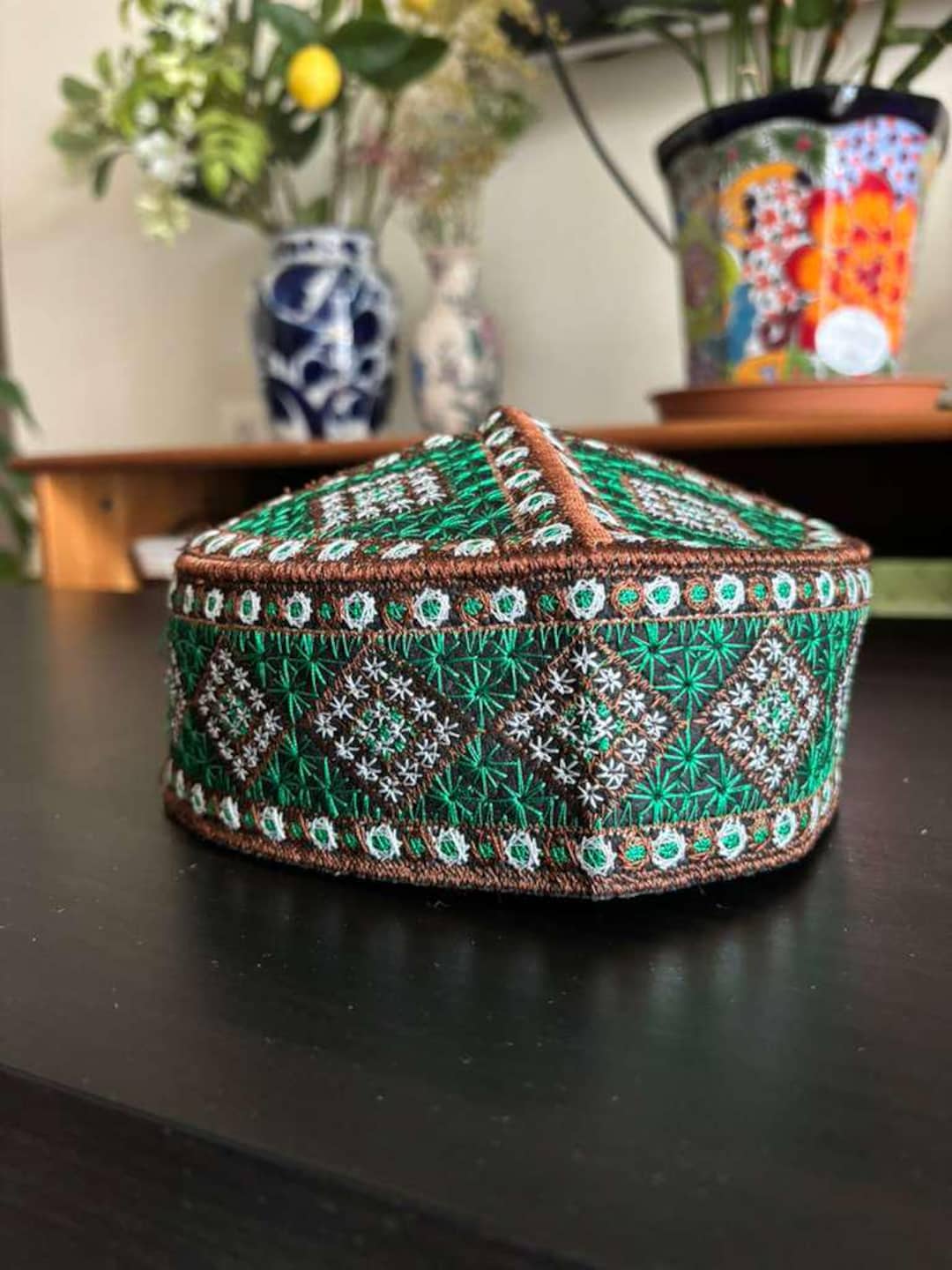 Kazakh Kyrgyz Topu Taqiyah Doppa Doppi Traditional Women's Embroidered ...
